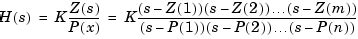 Zero Pole Simulink Reference