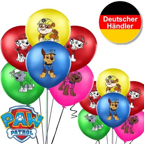 PAW PATROL KINDERGEBURTSTAG Bunte Luftballons Party Deko Kinder
