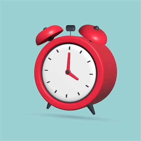 Um Despertador Vermelho Com A Hora Como 1205 Psd Premium