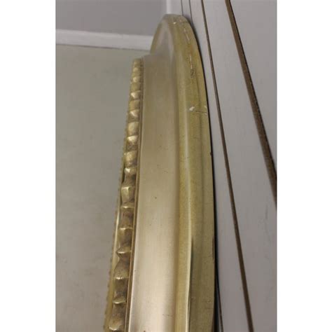 Large Round Silver Finish Beveled Glass Mirror Chairish