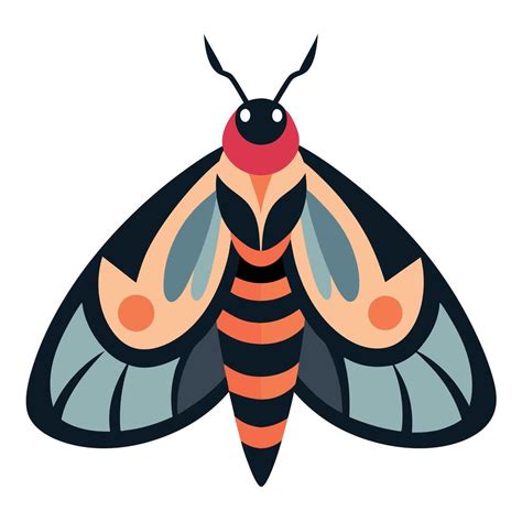 Cecropia Moth Flies Kawaii 48574958 Vector Art At Vecteezy