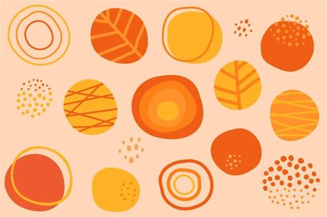 Premium Vector Hand Drawn Abstract Shapes Background