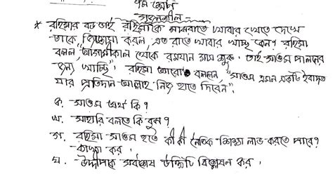 ৭ম শ্রেণি বিষয়ঃ ইসলাম ও নৈতিক শিক্ষা সৃজনশীল প্রশ্ন ২য় অধ্যায়