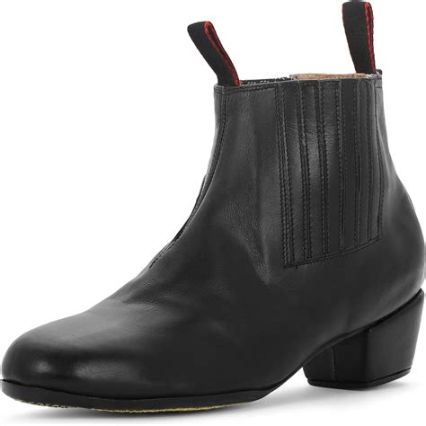 Danzarteb Mens Folklorico Flamenco Dance Leather Boots