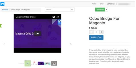 odoo website product videos with multi images module add product