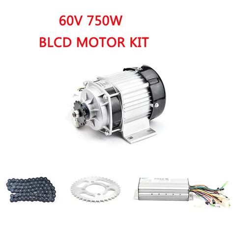 Bldc 48v 60v 750w Brushless Motor Kit With Controller Chain Throttle