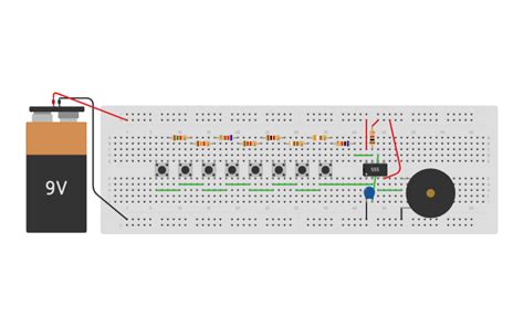 Circuit Design Piano Electronico Con 555 Y Resistores Tinkercad