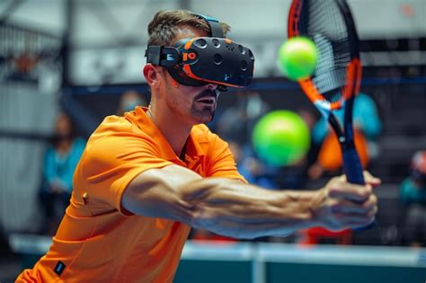 Premium Photo A Tennis Player Analyzing Serve Accuracy And Ball