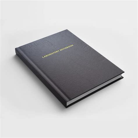 Laboratory Notebook A4 200 Ruled Pages Black Lettertec Logbooks
