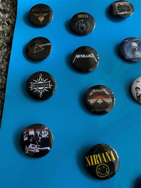 80s And 90s Rock Band Pins Buttons Badges Alternative Punk Music