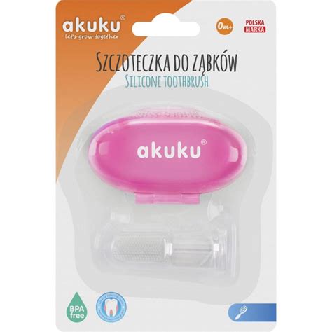 Degetar Din Silicon Pentru Gingii Akuku Roz Noriel