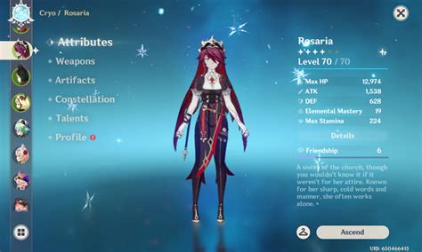 Thoughts On My Rosaria Rgenshinimpact
