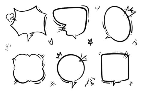 Premium Vector Blank Text Bubbles For Comics Banners And More