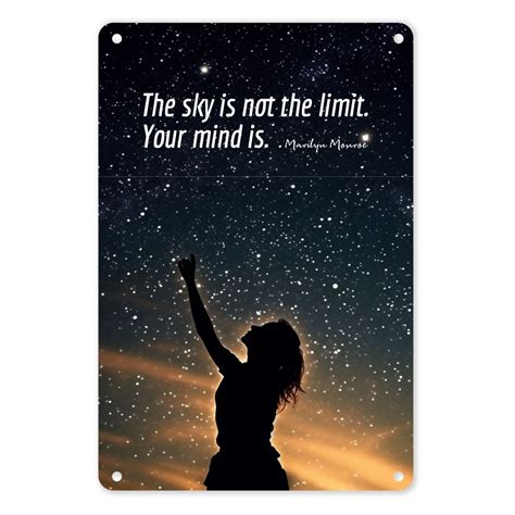 A4 Metal Poster The Sky Isnt The Limit Your Mind Is Marilyn