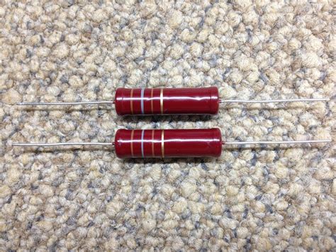 2 Pcs Roederstein Roe 180 Ohm 5w Carbon Resistor Piher Beyschlag Ebay