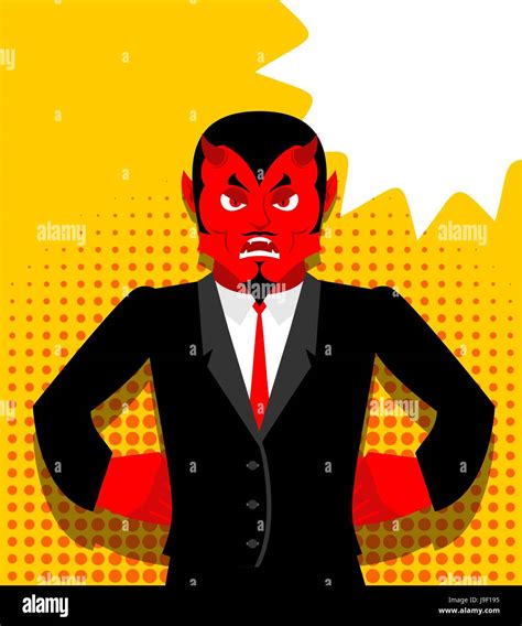Angry Devil Satan Is Not Happy Angry Red Demon Lucifer Is Furious