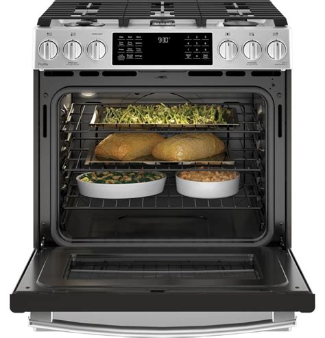 GE Profile Series P S YPFS Dual Fuel Slide In Front Control Range ADA Appliances