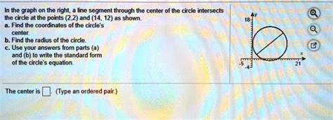 solved in the graph on the right line segment through ihe center of