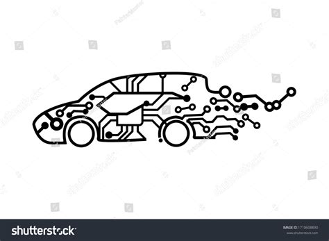 흰색 바탕의 인공지능 스마트 카 벡터 스톡 벡터로열티 프리 1710608890 Shutterstock