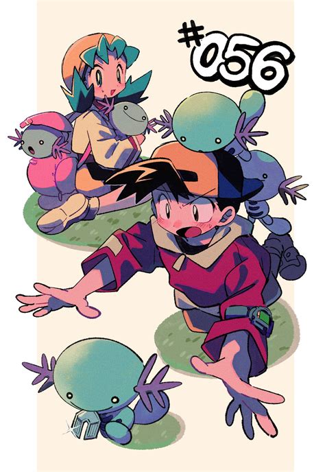Ethan Kris And Wooper Pokemon And More Drawn By Ok Ko Danbooru