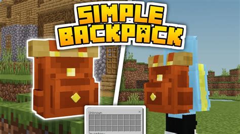 Addon Survival Simple Backpack Mcpe 1 20 Youtube