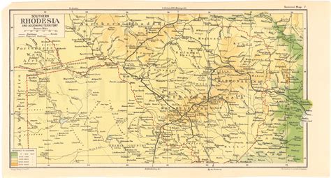 Rhodesia 1920 Southern Portion And Adjoining Territory Wardmaps Llc