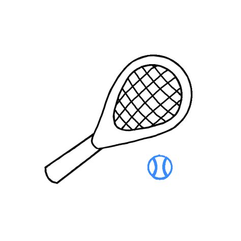how to draw a tennis racket step by step easy drawing guides