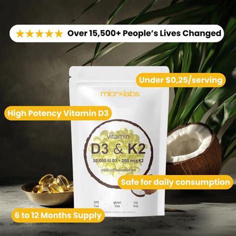 High Potency Vitamin D3 And K2