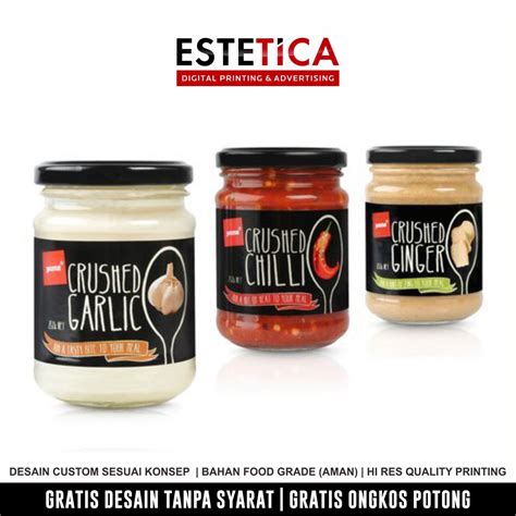 Jual Cetak Sticker Sambal Cetak Label Sambal Cetak Sticker Cusotom