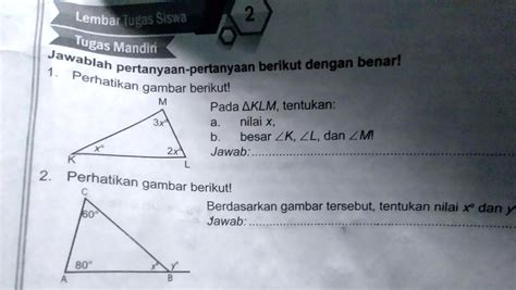 Solved Kak Nomor Dan Gimana Nih Caranya Lembat Tugas Siswa Tugas Mandiri Jawablah