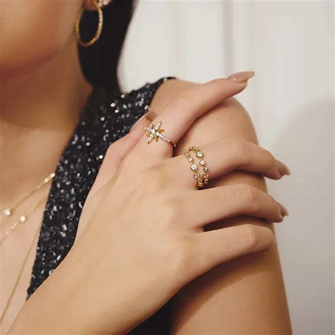 Ania Haie Gold Bezel Cz Zig Zag Ring Marcussen Ur And Smykker