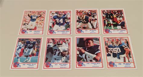 1989 Thurman Thomas Rookie Buffalo Bills Police Safety 8 Card Set Louis