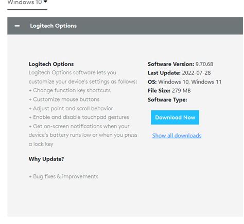 New Version Of Logitech Options Not Proposed To Upgrade Vulndetect An Alternative To The
