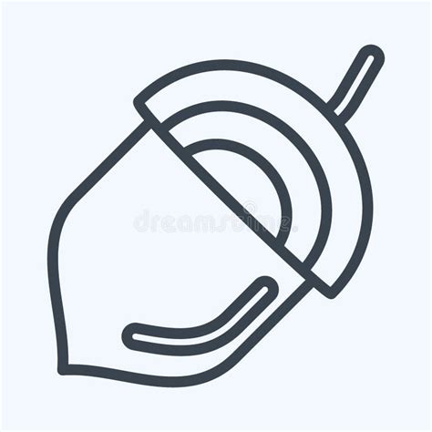 Icon Acorn Suitable For Nuts Symbol Line Style Simple Design Editable Design Template Vector