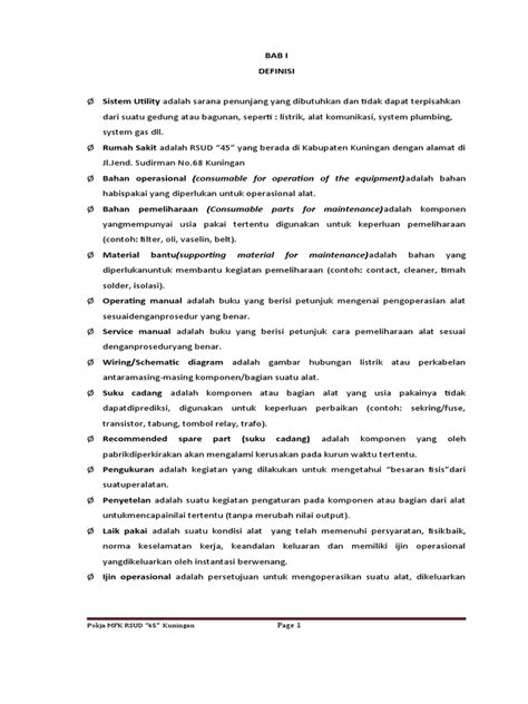 Panduan Sistem Utility Rsud 45 Pdf Teknologi And Rekayasa
