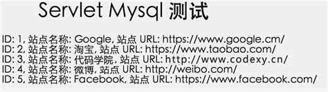 Servlet 数据库访问 代码学院 Dexycn