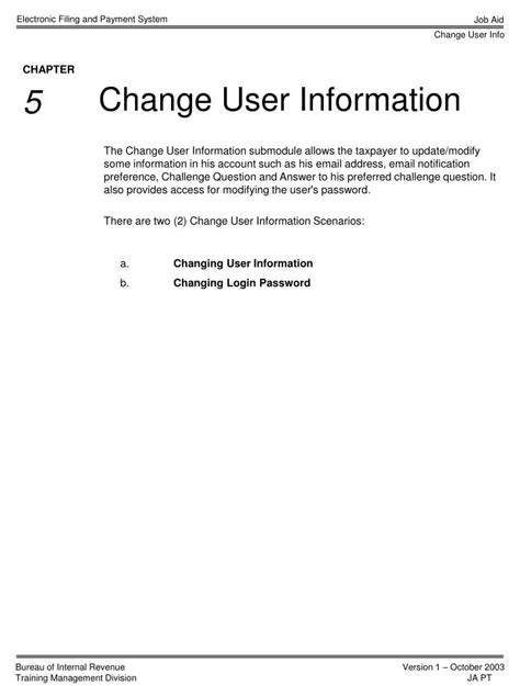 PPT Change User Information PowerPoint Presentation Free Download ID 880224