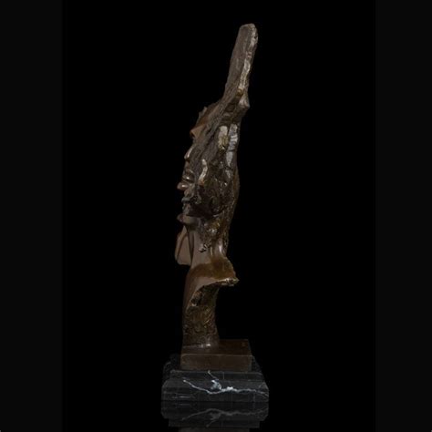 Abstract Bronze Head Bust Male And Female Sculpture Bronze Statue