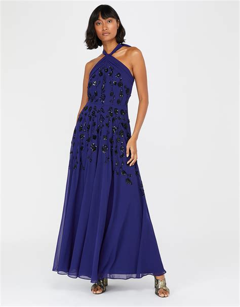 Monsoon Annabel Floral Embellished Maxi Dress Mourv87 265 £6648