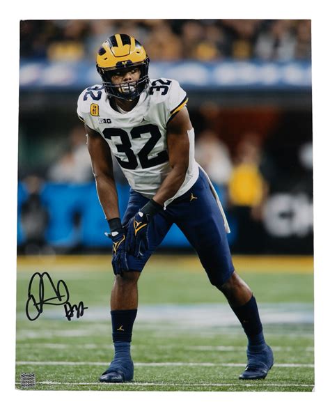 Jaylen Harrell Signed Michigan Wolverines 16x20 Photo Playball Ink Pristine Auction