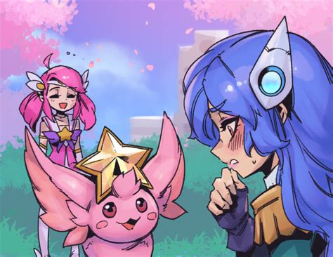 Lux Caitlyn And Star Guardian Lux League Of Legends Drawn By