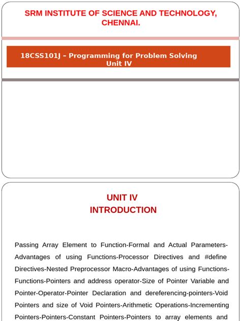 Unit 4 1 Pdf Pointer Computer Programming Parameter Computer
