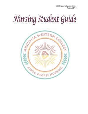 Fillable Online Azwestern Complete Nursing Student Guide Rev2 10x