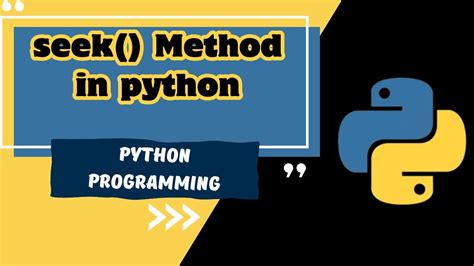 Python File Handling Part 7 Understanding The Seek Method For