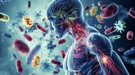 Human Body Microbes The Human Anatomy Stock Illustration Illustration Of Treatment Infection