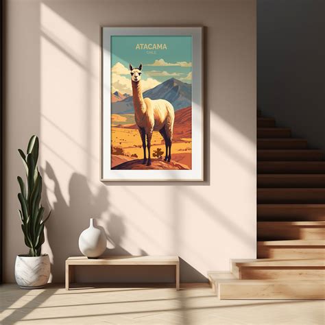 Chile Travel Poster Atacama Desert Wall Art Print Chile Souvenir Home