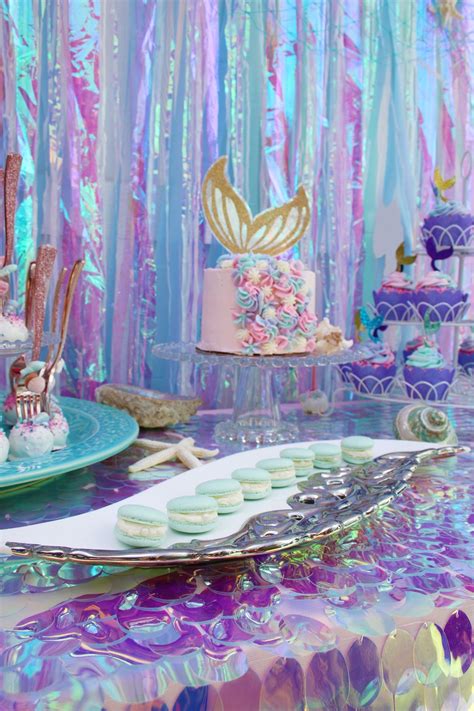 Mermaid Mermaid Party Mermaid Birthday Star Fish Iridescent First