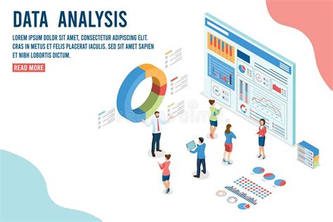Modern 3d Isometric Design Concept Of Data Analysis With Business People Team Working With Data
