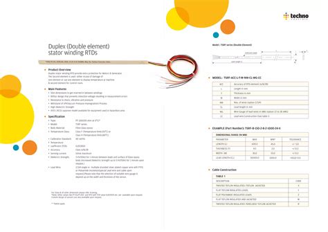 Stator Resistance Temperature Detector Rtd Catalog Pdf