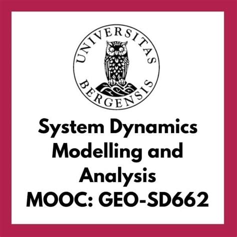 system dynamics modelling and analysis course mooc uib system